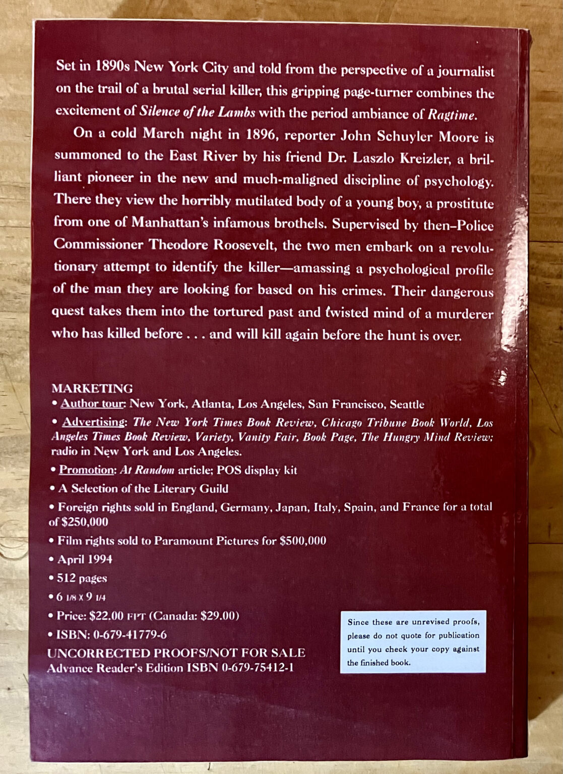Caleb Carr & The Alienist Books | 17th Street - A comprehensive website ...
