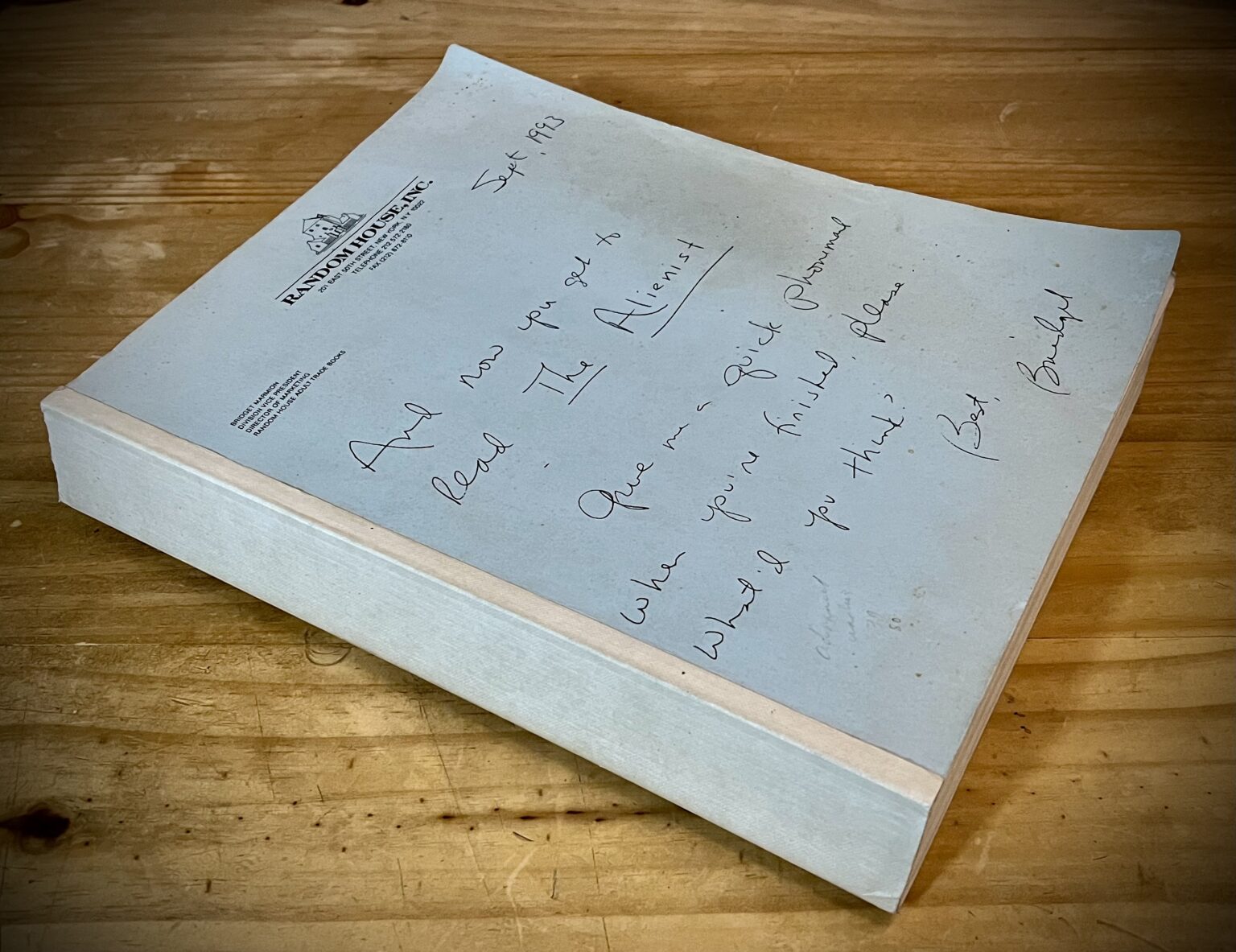 Caleb Carr & The Alienist Books | 17th Street - A comprehensive website ...