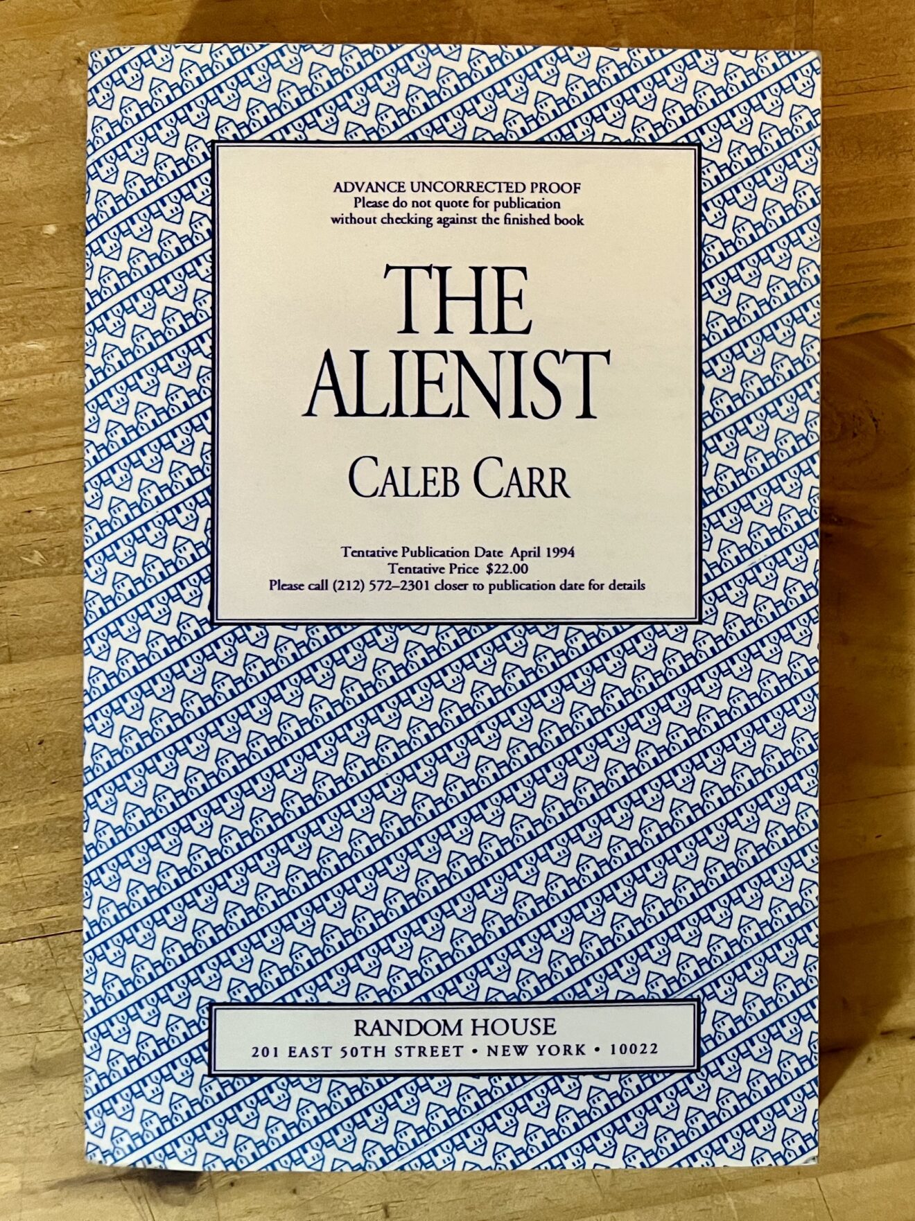 Caleb Carr & The Alienist Books | 17th Street - A comprehensive website ...