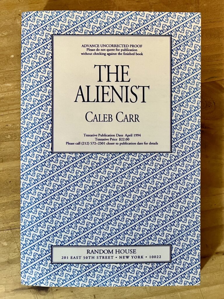 Caleb Carr & The Alienist Books | 17th Street - A comprehensive website ...