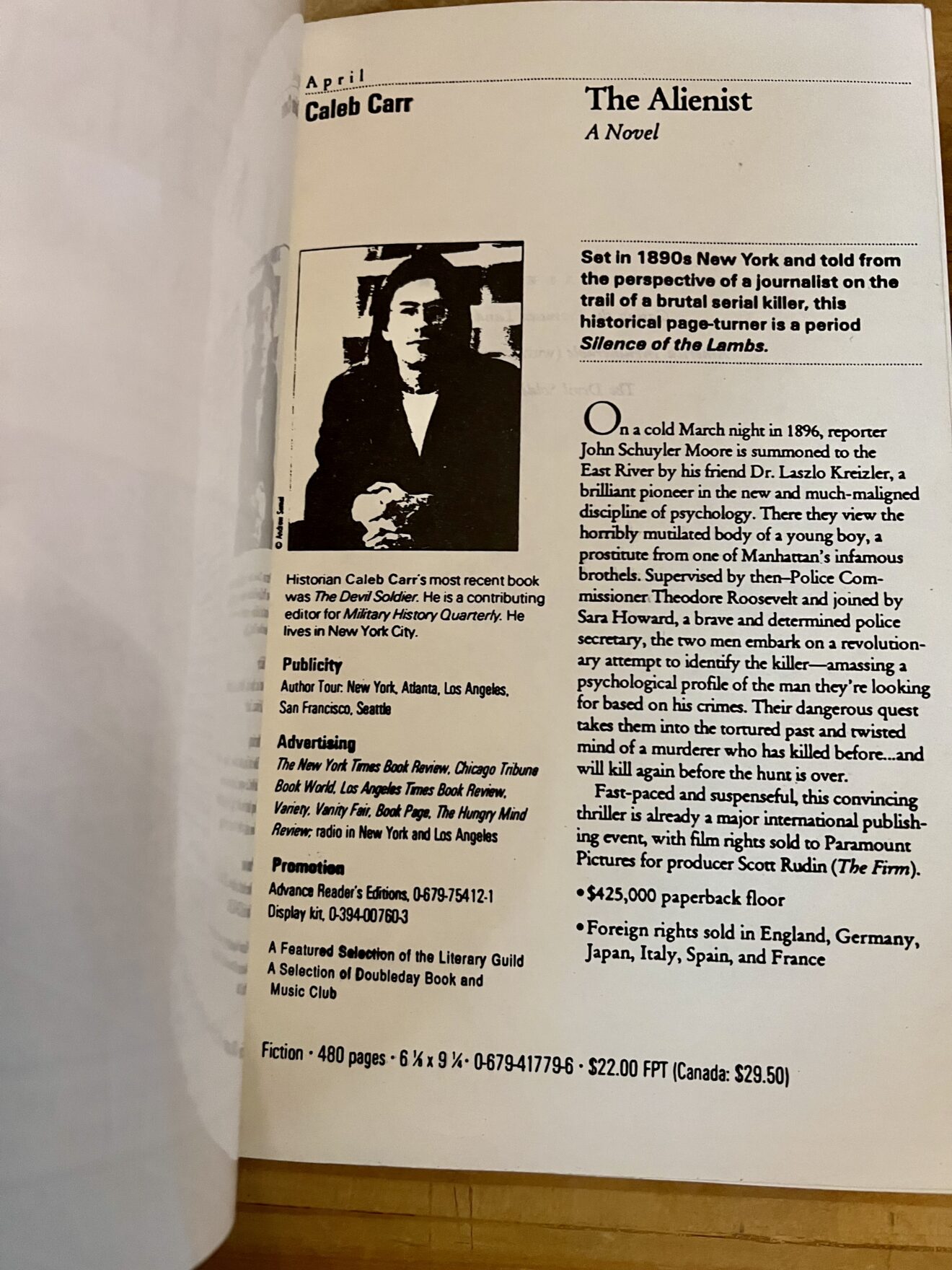 Caleb Carr & The Alienist Books | 17th Street - A comprehensive website ...